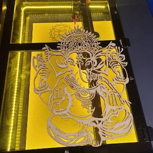 Ganesha Wall Hanging. Hindu Wall Art. Laser Cut. Hindu God. Good Luck ...