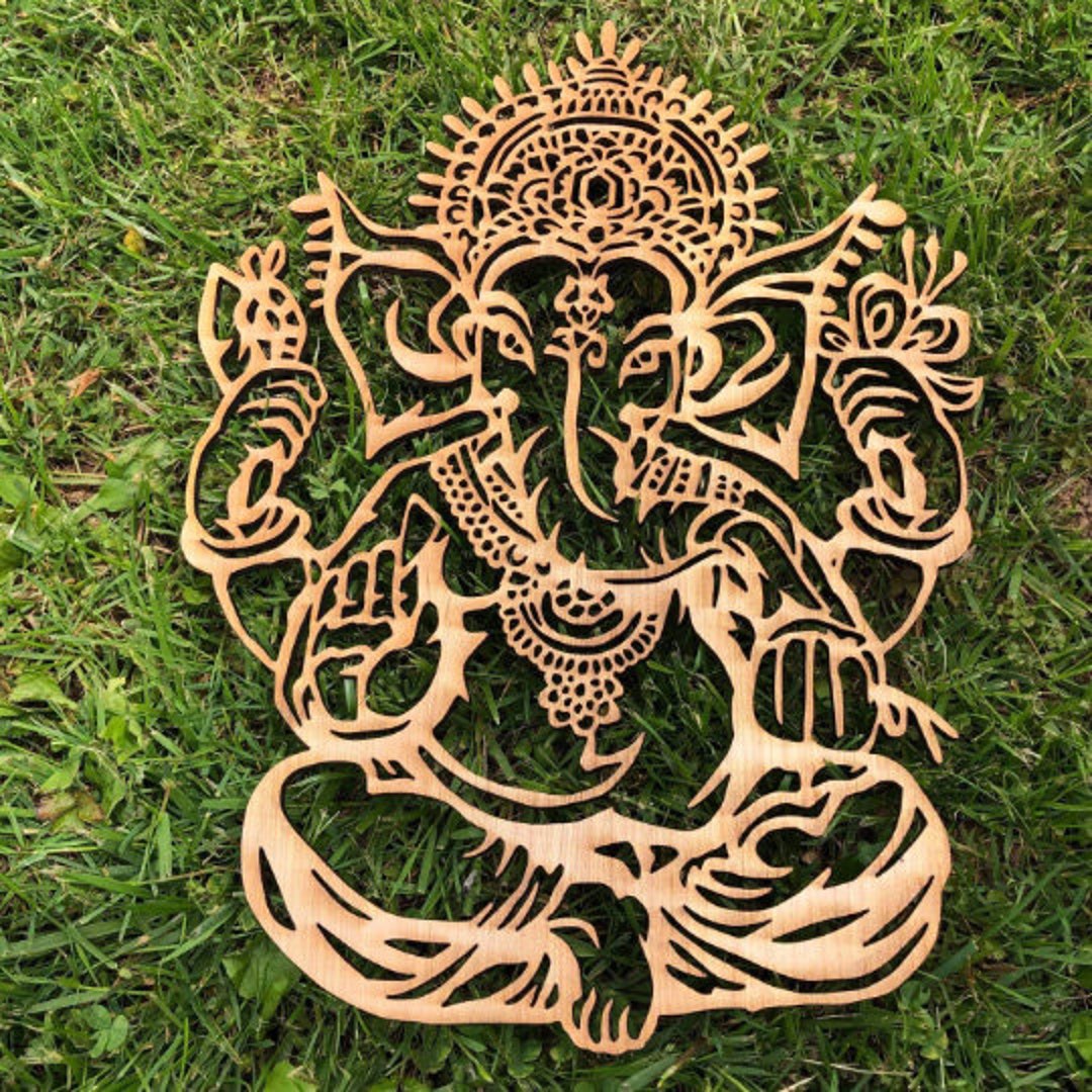 Ganesha Wall Hanging. Hindu Wall Art. Laser Cut. Hindu God. Good Luck ...