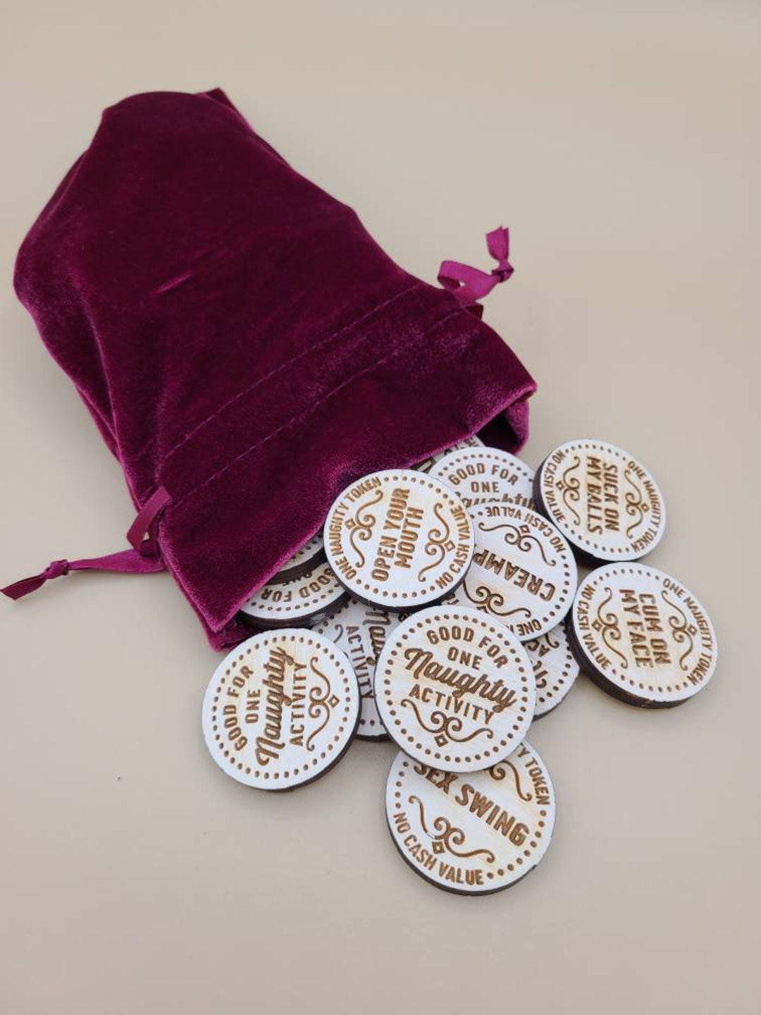 Naughty Adult Tokens | Wood Sex Tokens | Role Play | Activity Tokens - Etsy