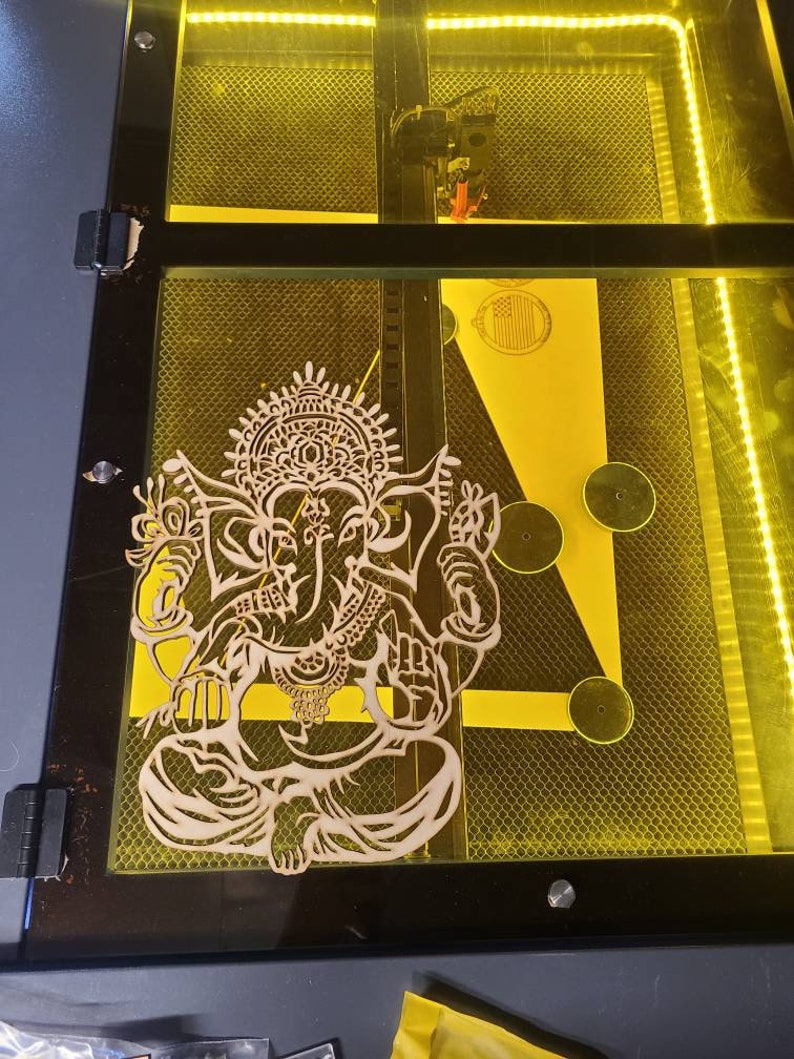 Ganesha Wall Hanging. Hindu Wall Art. Laser Cut. Hindu God. - Etsy