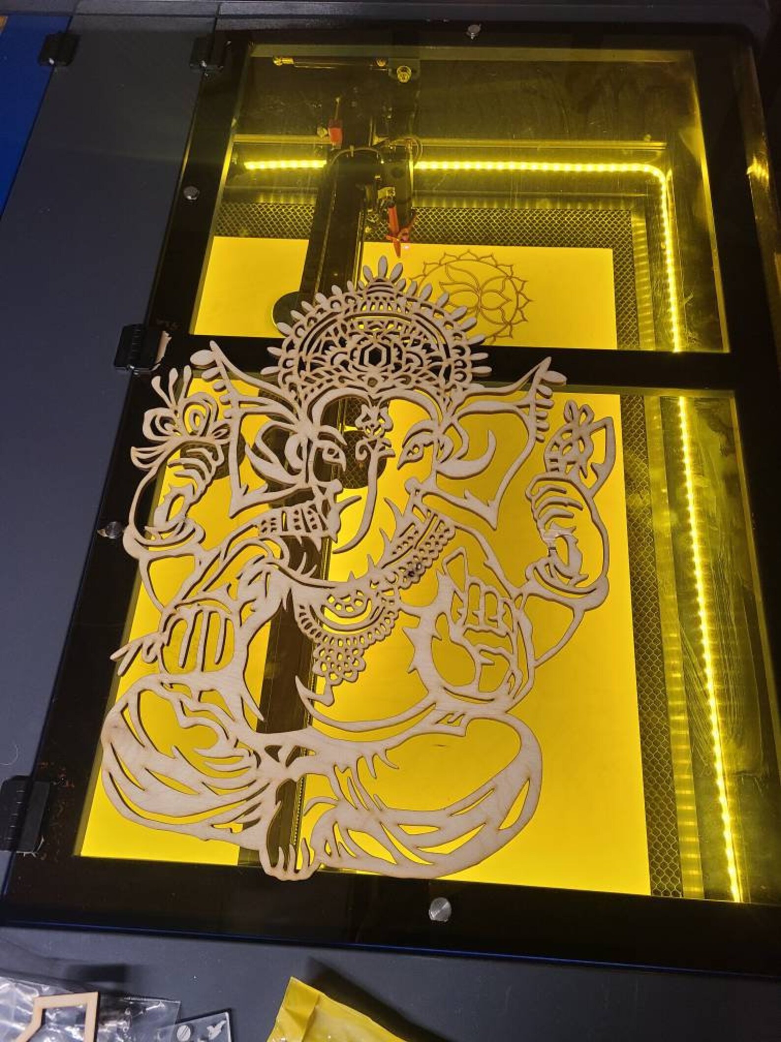 Ganesha Wall Hanging. Hindu Wall Art. Laser Cut. Hindu God. - Etsy