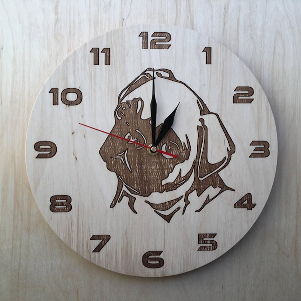 Pug Clock - Etsy