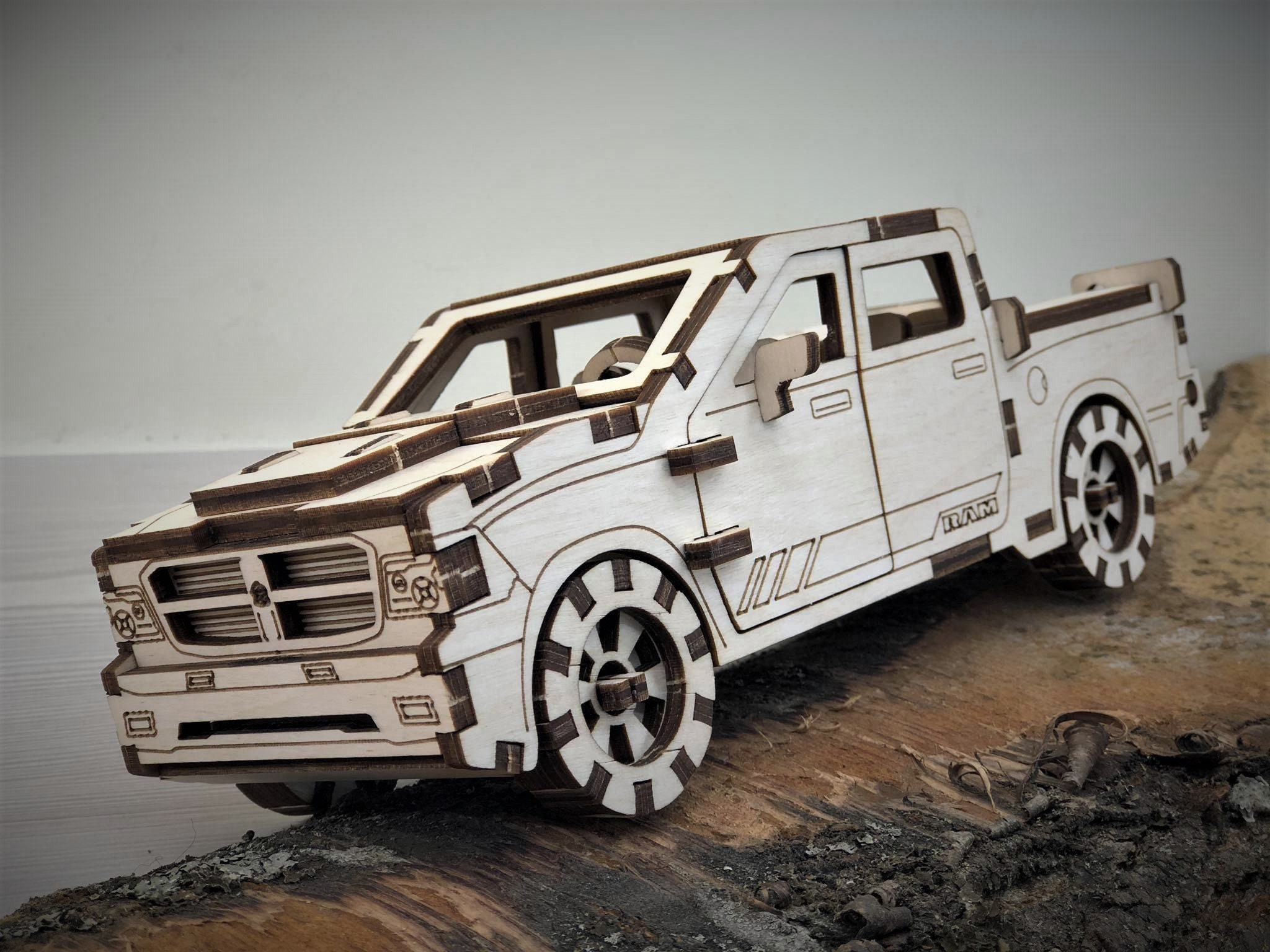 Wooden Dodge Ram Constructor Kit: 3D Puzzle Building Game - Etsy