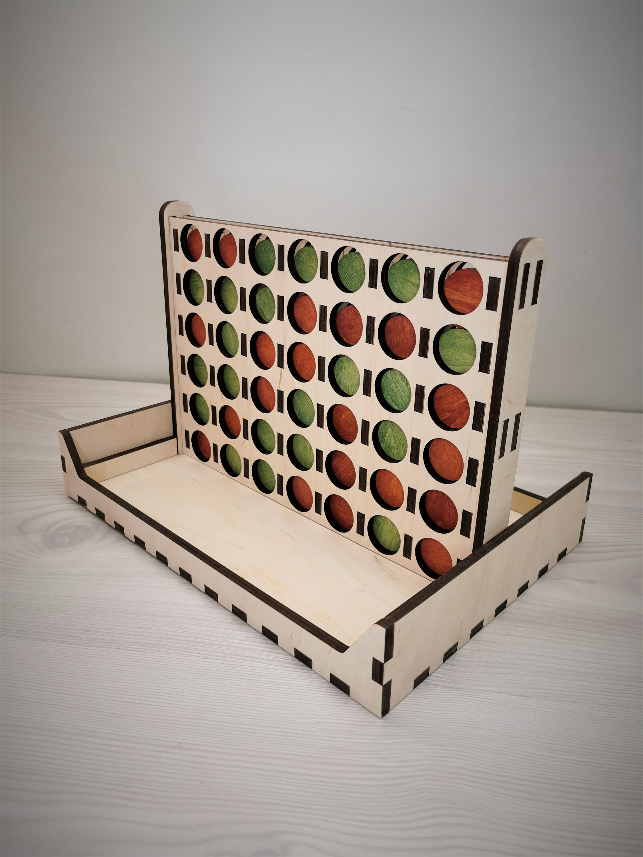 Connect Fourline up 4puck Row Puck Gameboard Gamewooden - Etsy