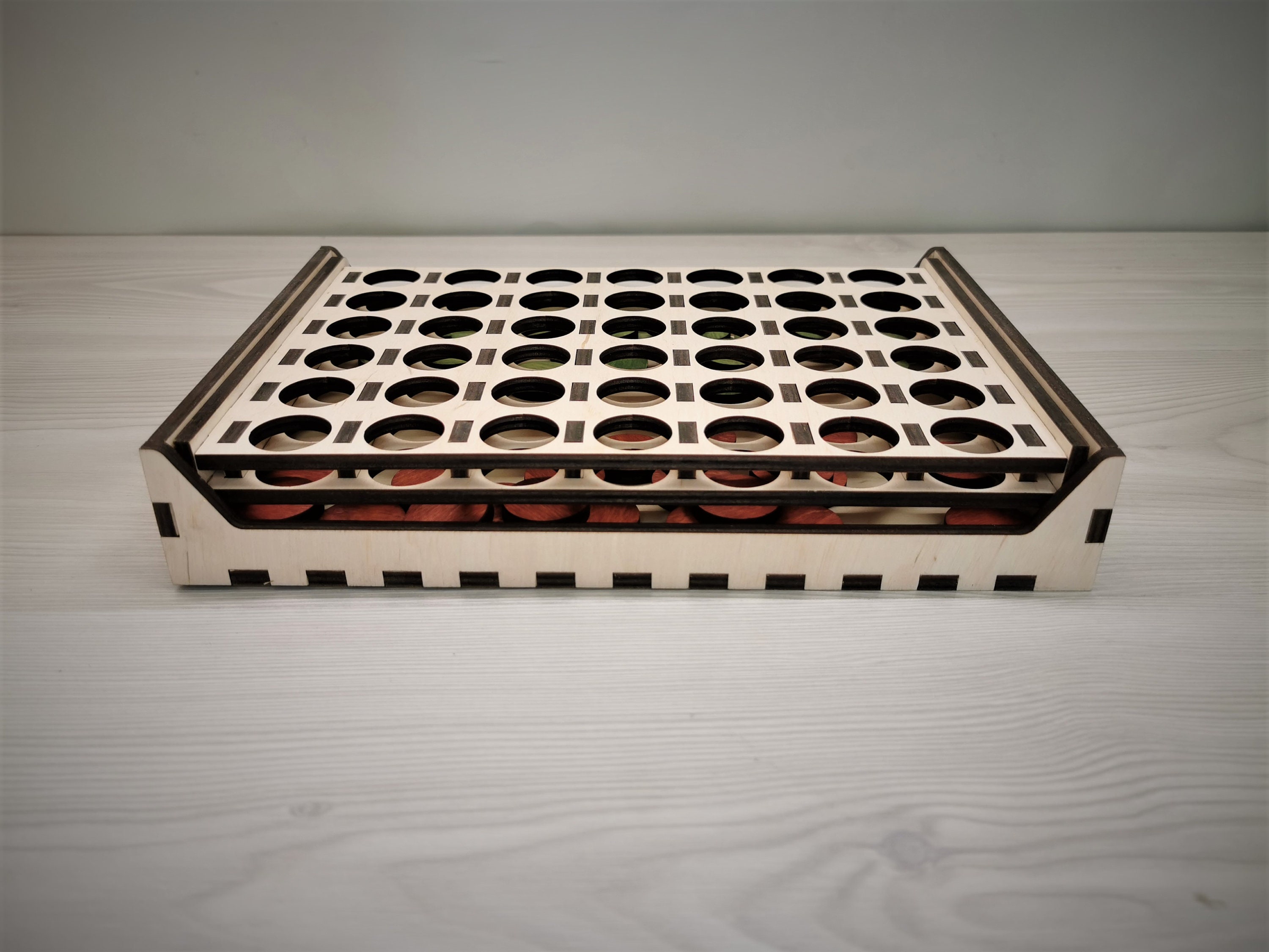 Connect Fourline up 4puck Row Puck Gameboard Gamewooden - Etsy