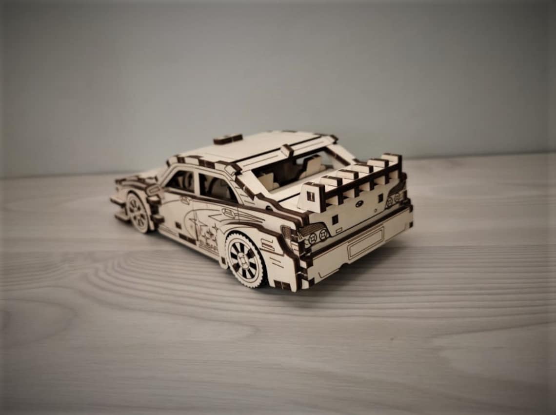 Puzzle 3D en bois Kit de construction Subaru Impreza Puzzle | Etsy