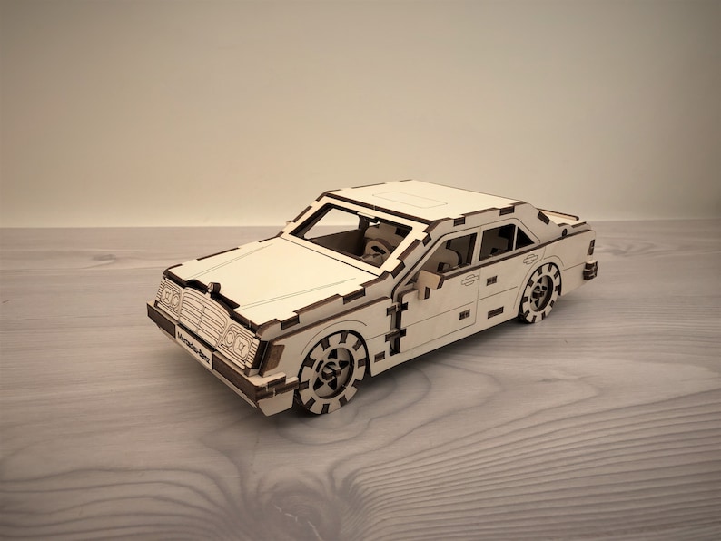 Wooden 3D Puzzle Mercedes Benz Construction Kit Wood | Etsy