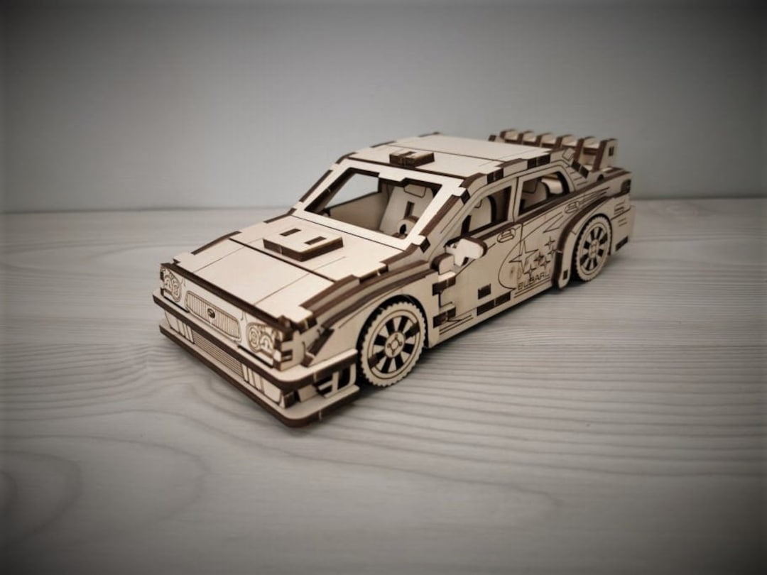 Puzzle 3D en bois, Kit de construction Subaru Impreza, Puzzle en bois ...