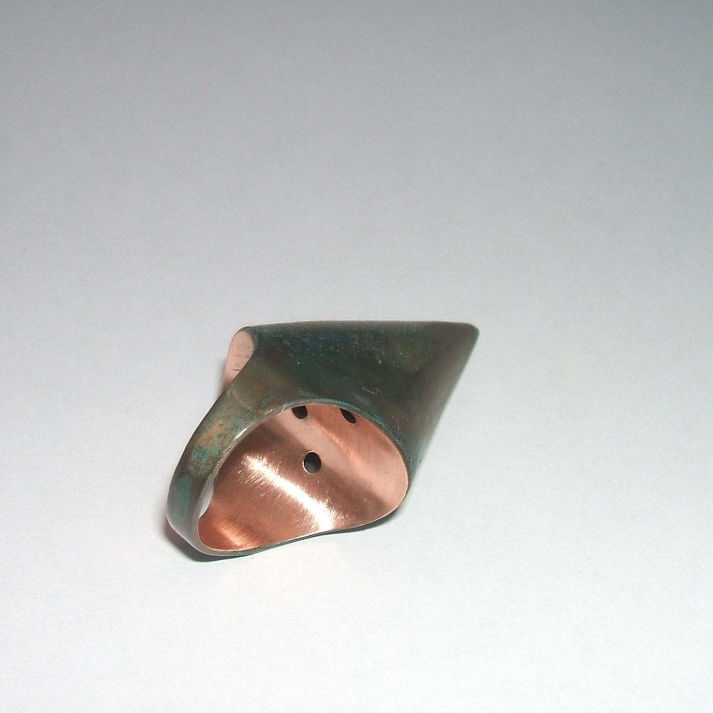 Large Pointed Ring Big Forest Ring Rustic Green Ring - Etsy