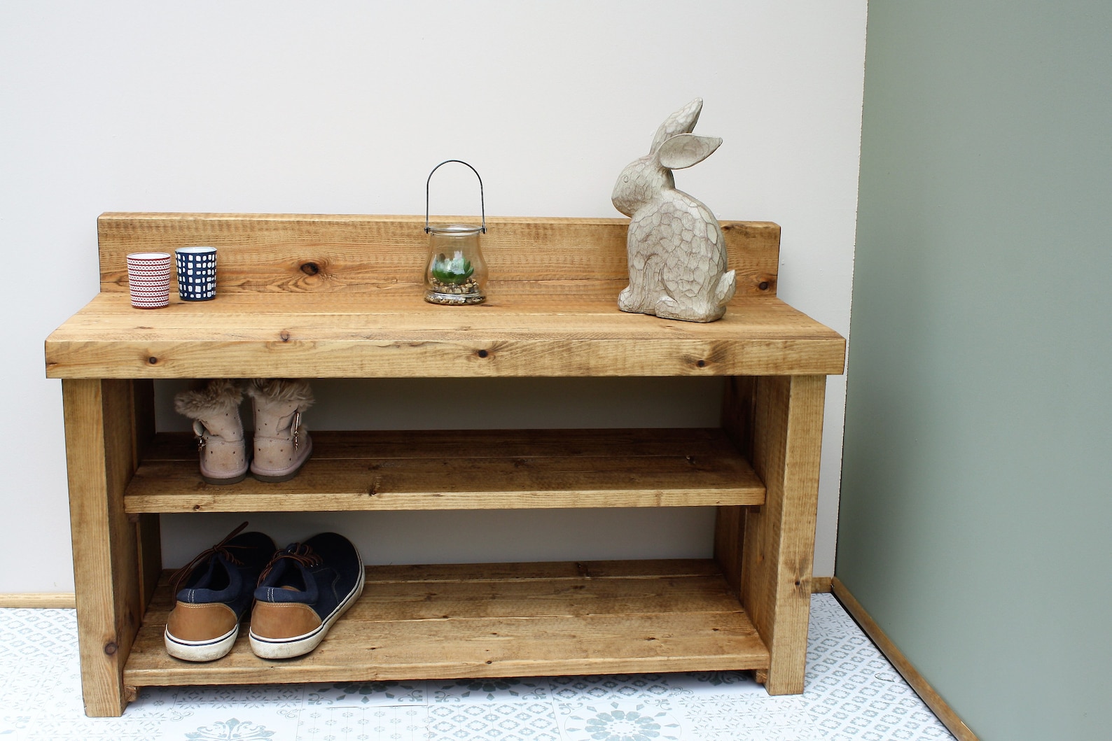 Matching Farmhouse Coat Rack And Shoe Boot Rack Bench Solid | Etsy