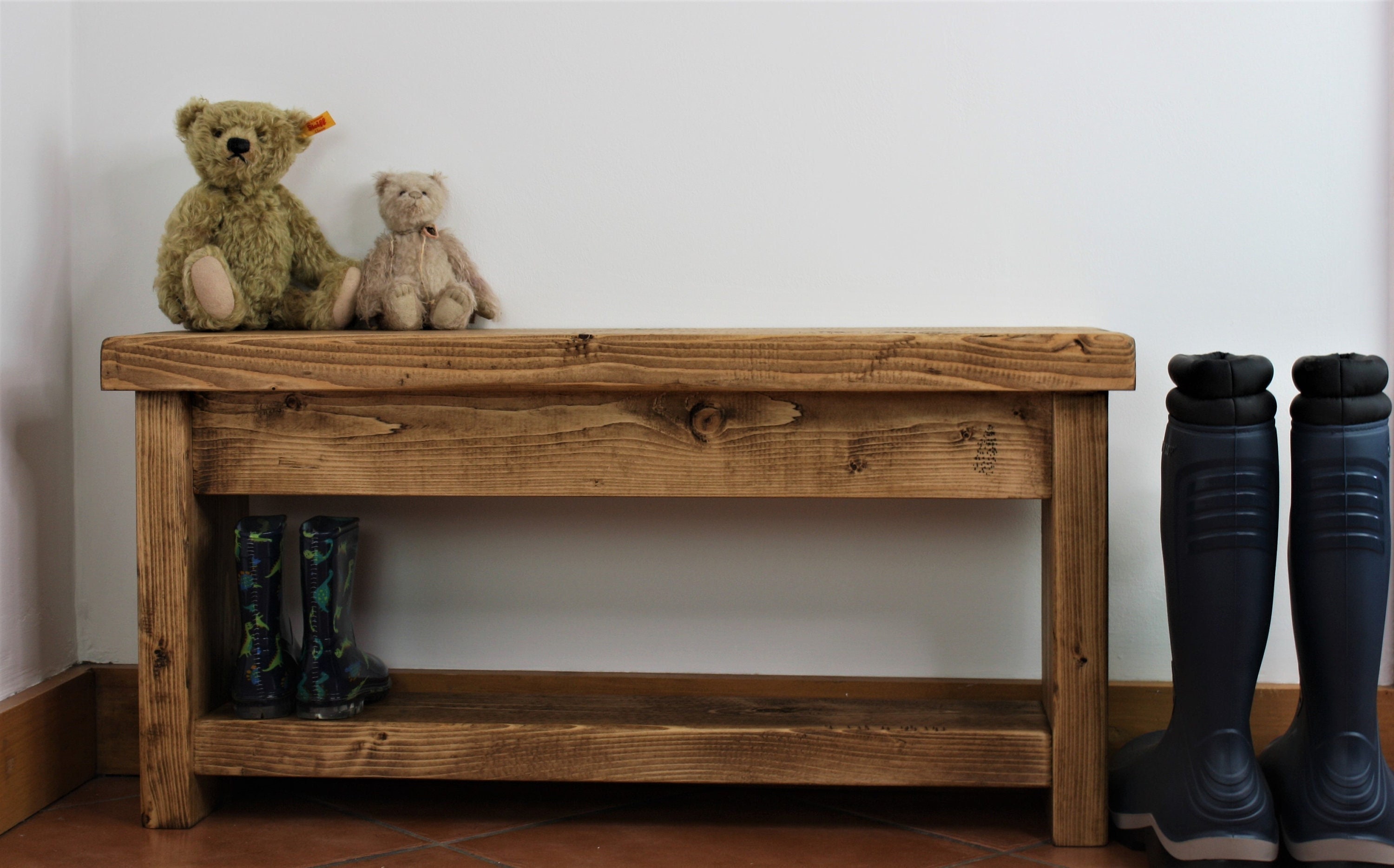 Rustic Hallway Bench | Hall Bench | Indoor Bench | Entryway Bench ...