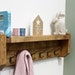 Matching Farmhouse Coat Rack and Shoe Boot Rack Bench Solid Chunky Wood ...