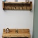 Matching Farmhouse Coat Rack and Shoe Boot Rack Bench Solid Chunky Wood ...