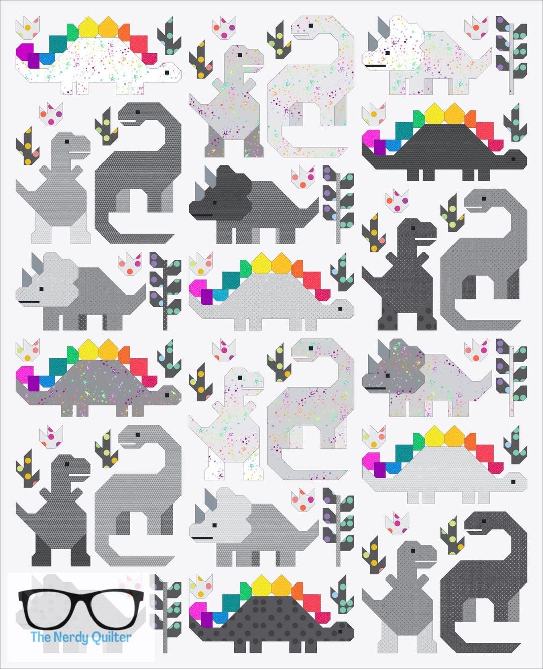 Preorder: Dinosaur Quilt Kit and Pattern by Elizabeth Hartman Featuring ...