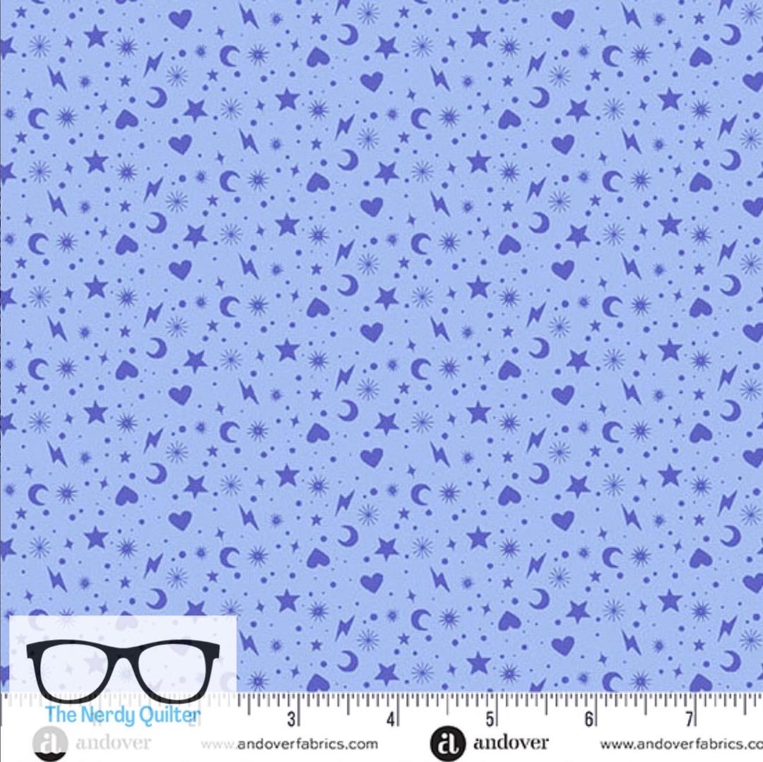 Perfect Day Charm Toss in Blue by Libs Elliott for Andover A-10223-B ...
