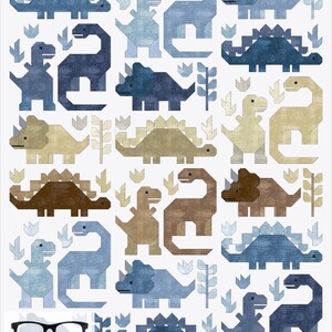 Preorder: Dinosaur Quilt Kit and Pattern by Elizabeth Hartman Featuring ...