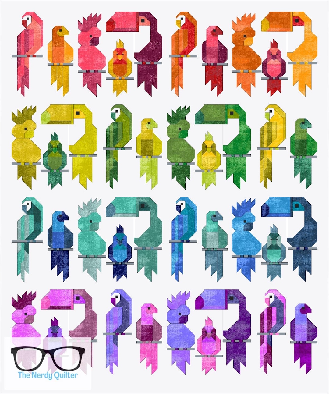 Pretty Birds Quilt Kit and Pattern by Elizabeth Hartman Featuring Glaze ...