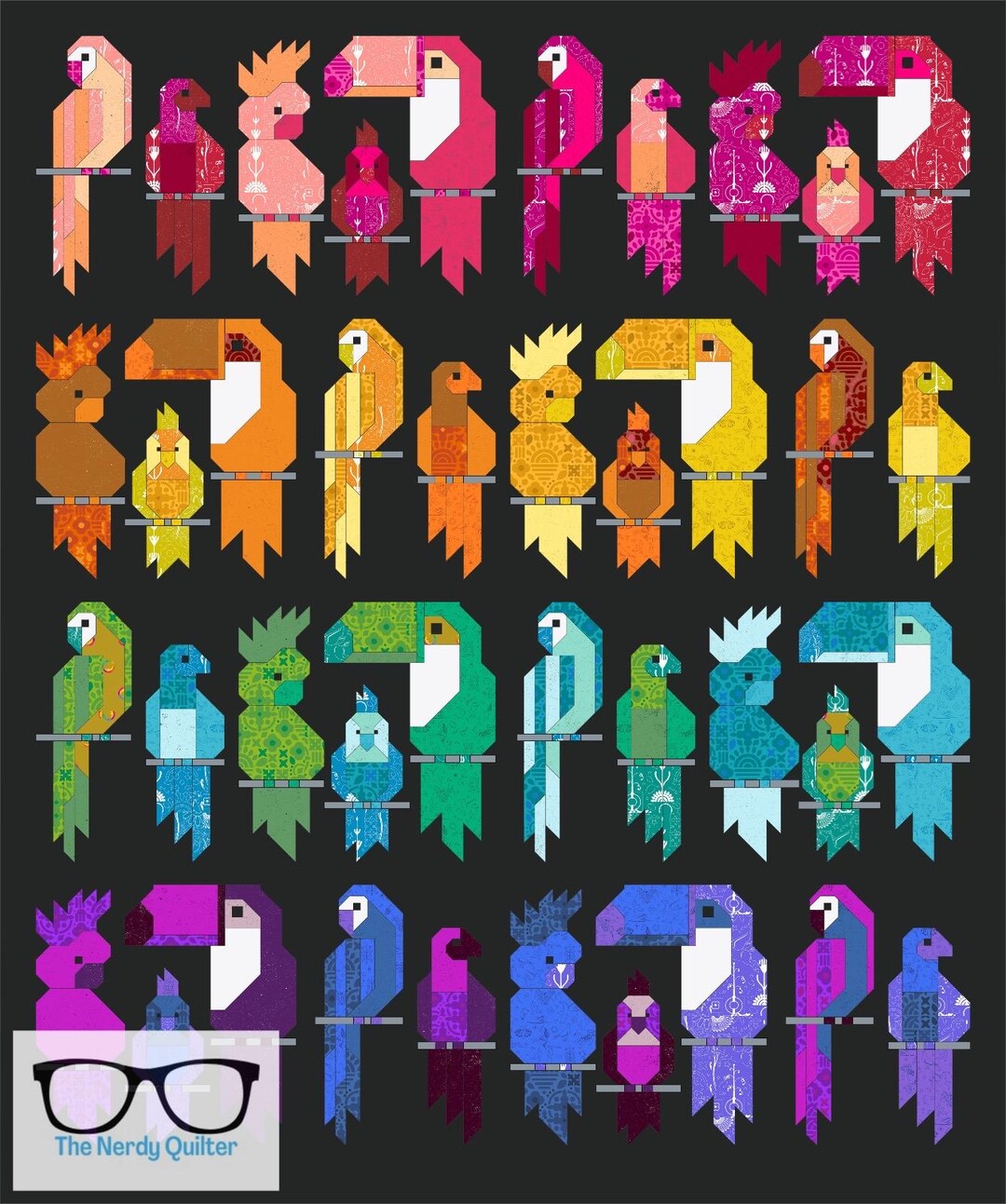 Pretty Birds Quilt Kit and Pattern by Elizabeth Hartman Featuring ...