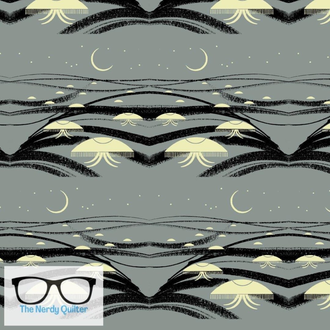 Charley Harper Coastal Vol. 2 Moonjellies Poplin by Charlie Harper for ...