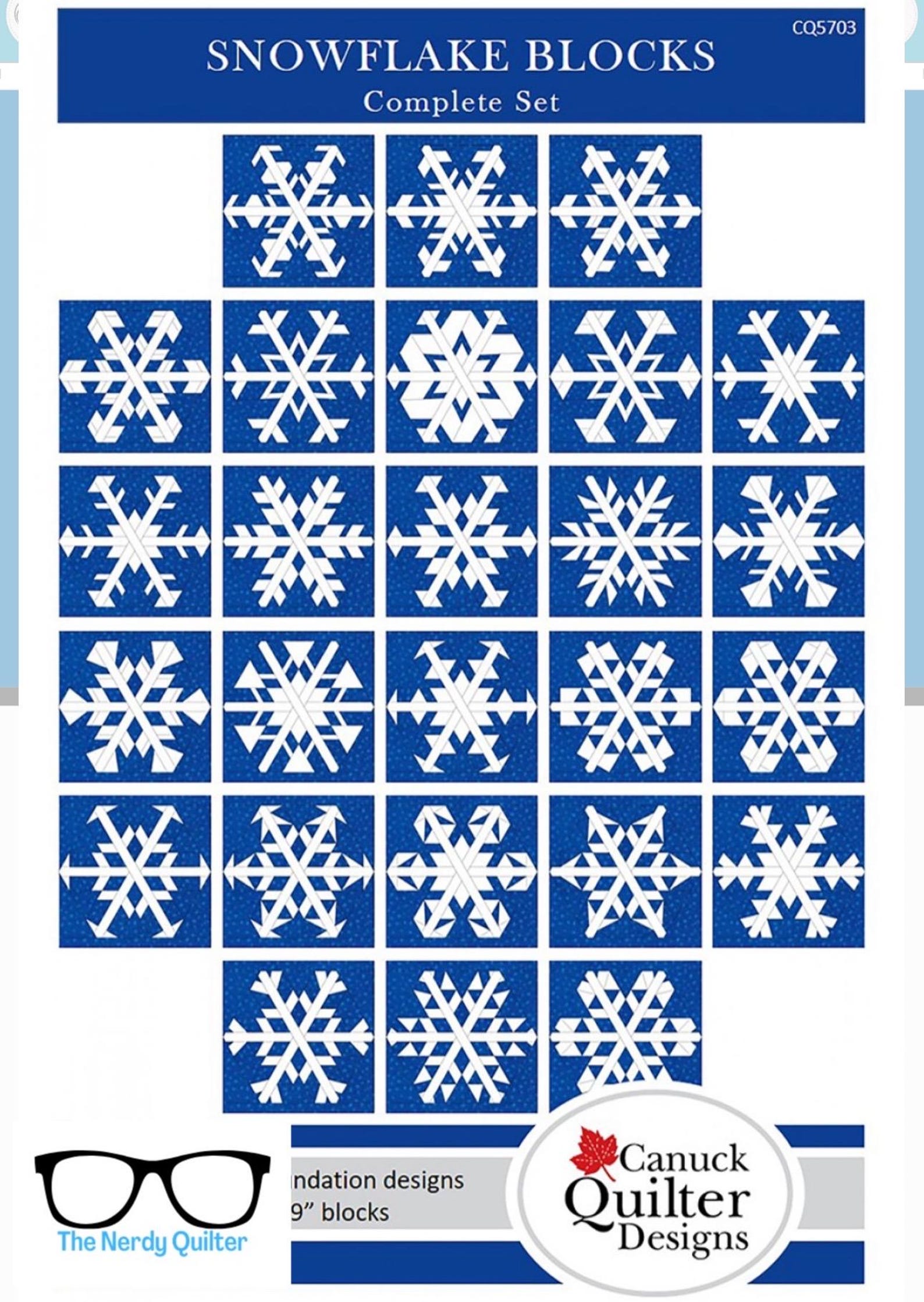 Snowflake Blocks Complete Set Pattern by Canuck Quilter Designs - Etsy