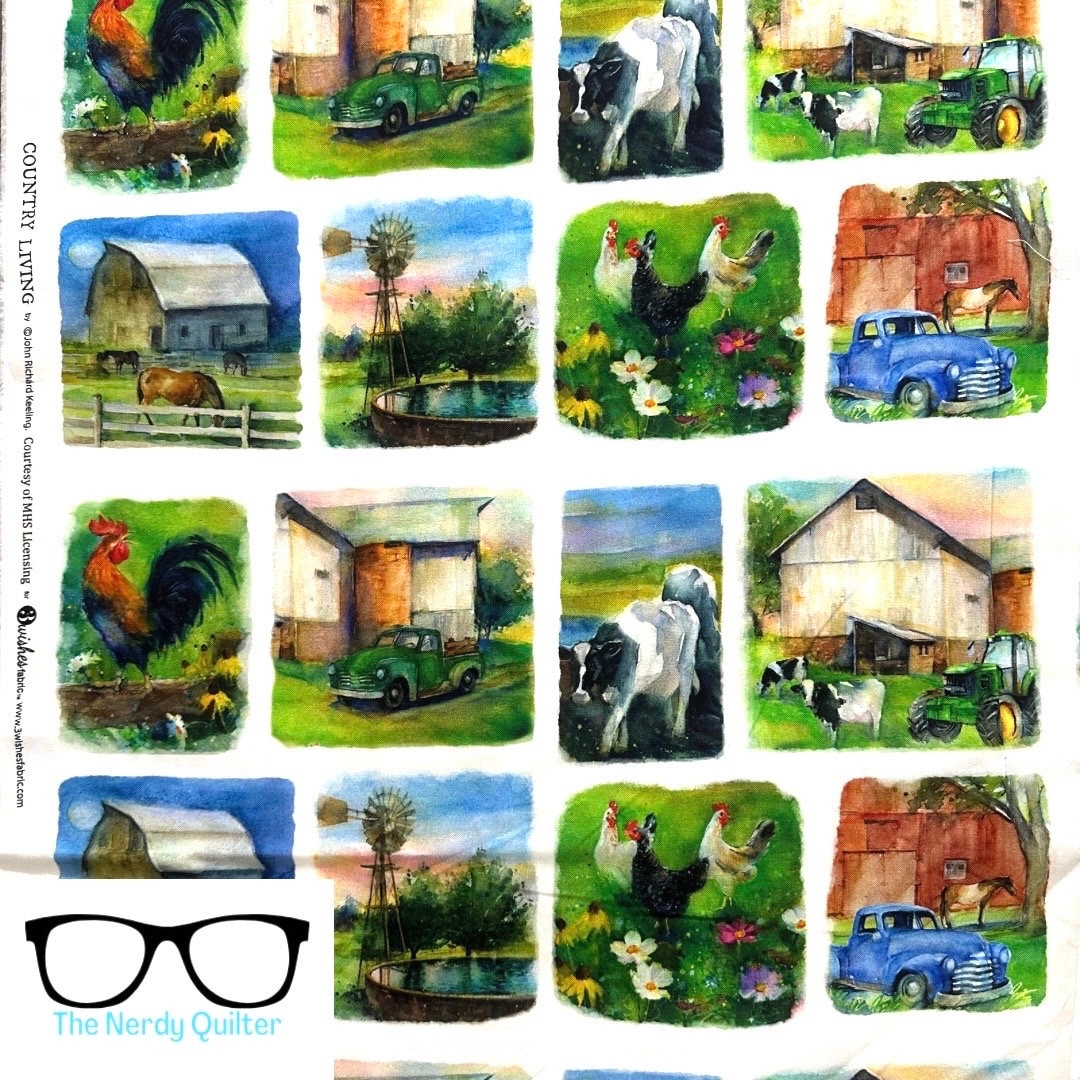 Country Living Farmstead Patch in White by John Keeling for 3 Wishes ...