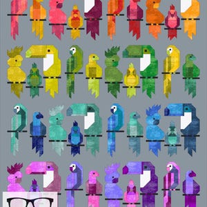 Pretty Birds Quilt Kit and Pattern by Elizabeth Hartman Featuring Glaze ...