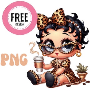 Betty Boop Cute Pig Watercolor Clipart Cute Leopard Baby Born Leopard ...