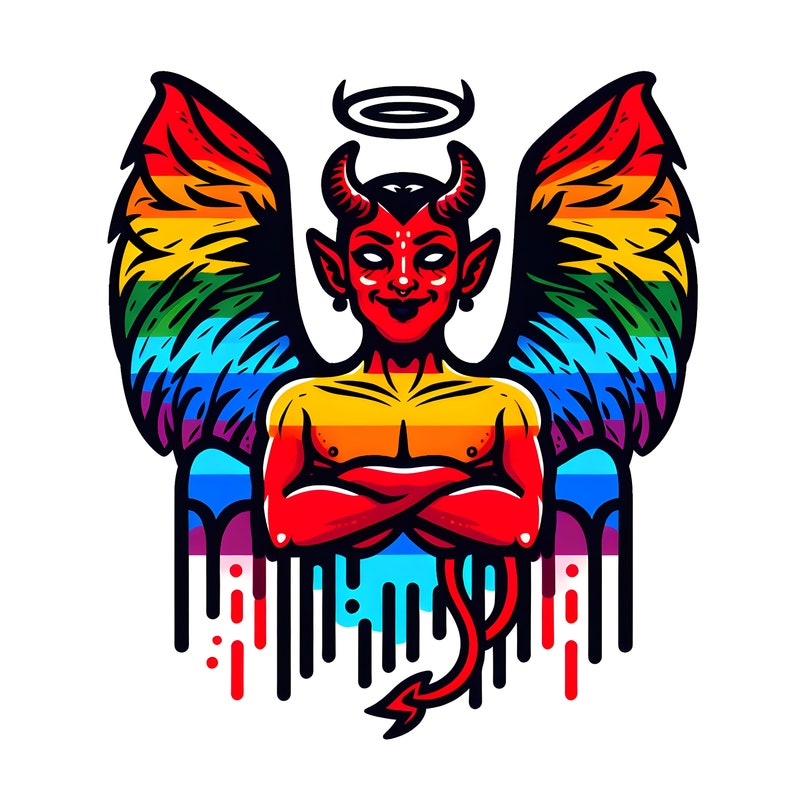 Cute Devil Png,lgbt Png, Devil Png, Devil Clipart Rainbow Png, Jpg ...