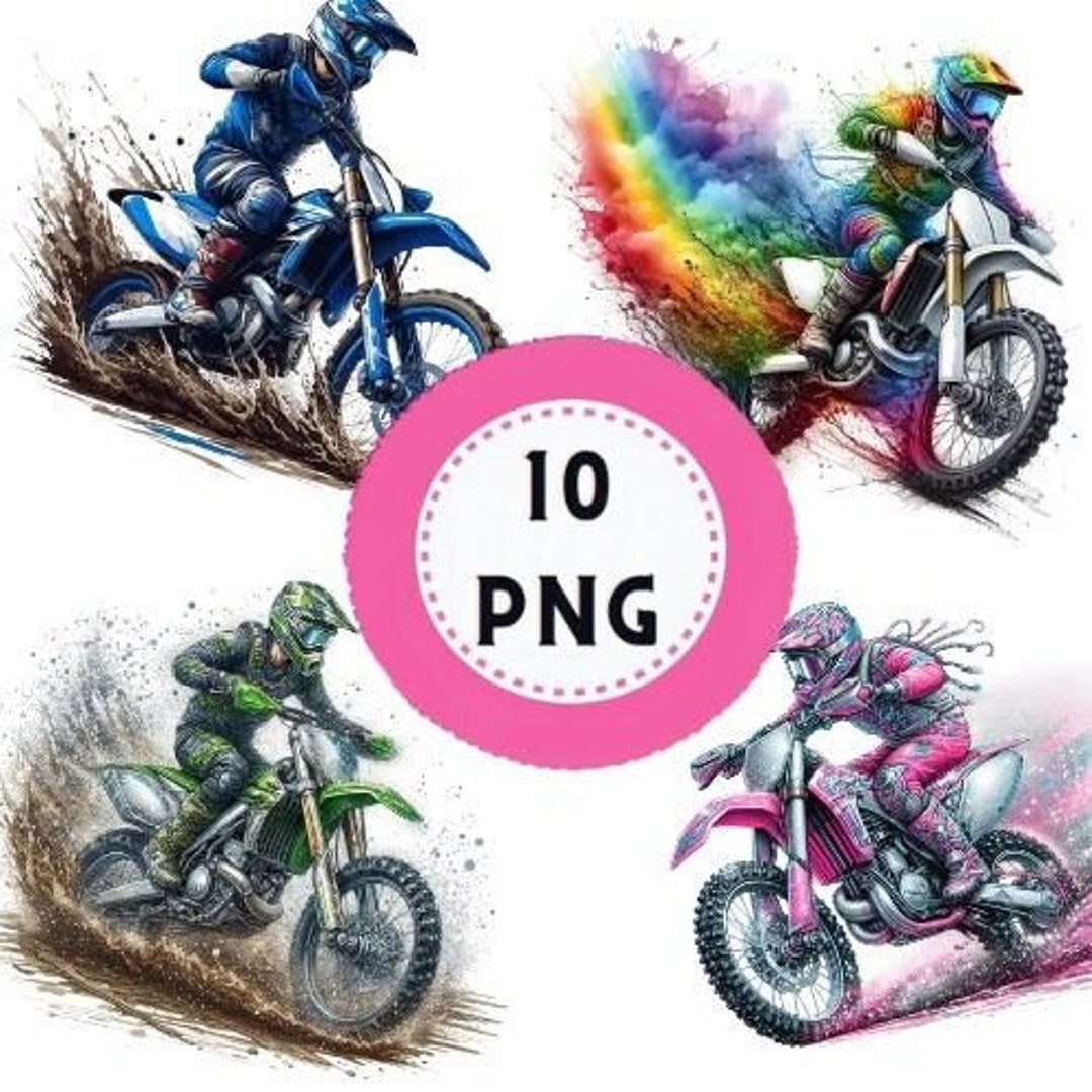 10 Png Motocross Multi Colors Motocross Bike Boys Clipart Off-road ...