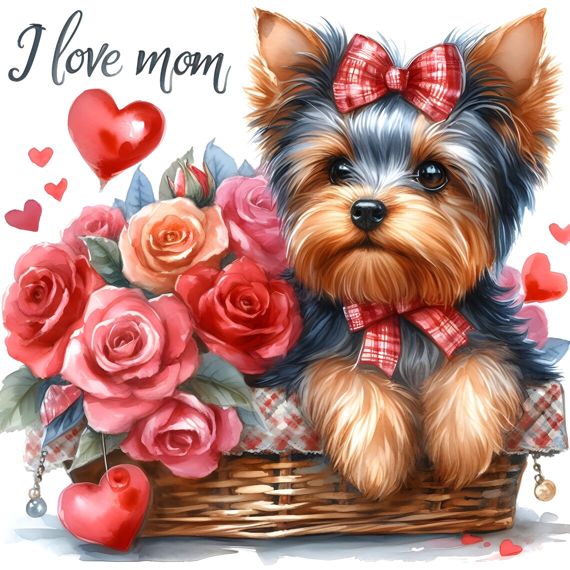 Yorkshire Terrier PNG Mom Dog Yorkshire Terrier Sublimation Cute Dog ...