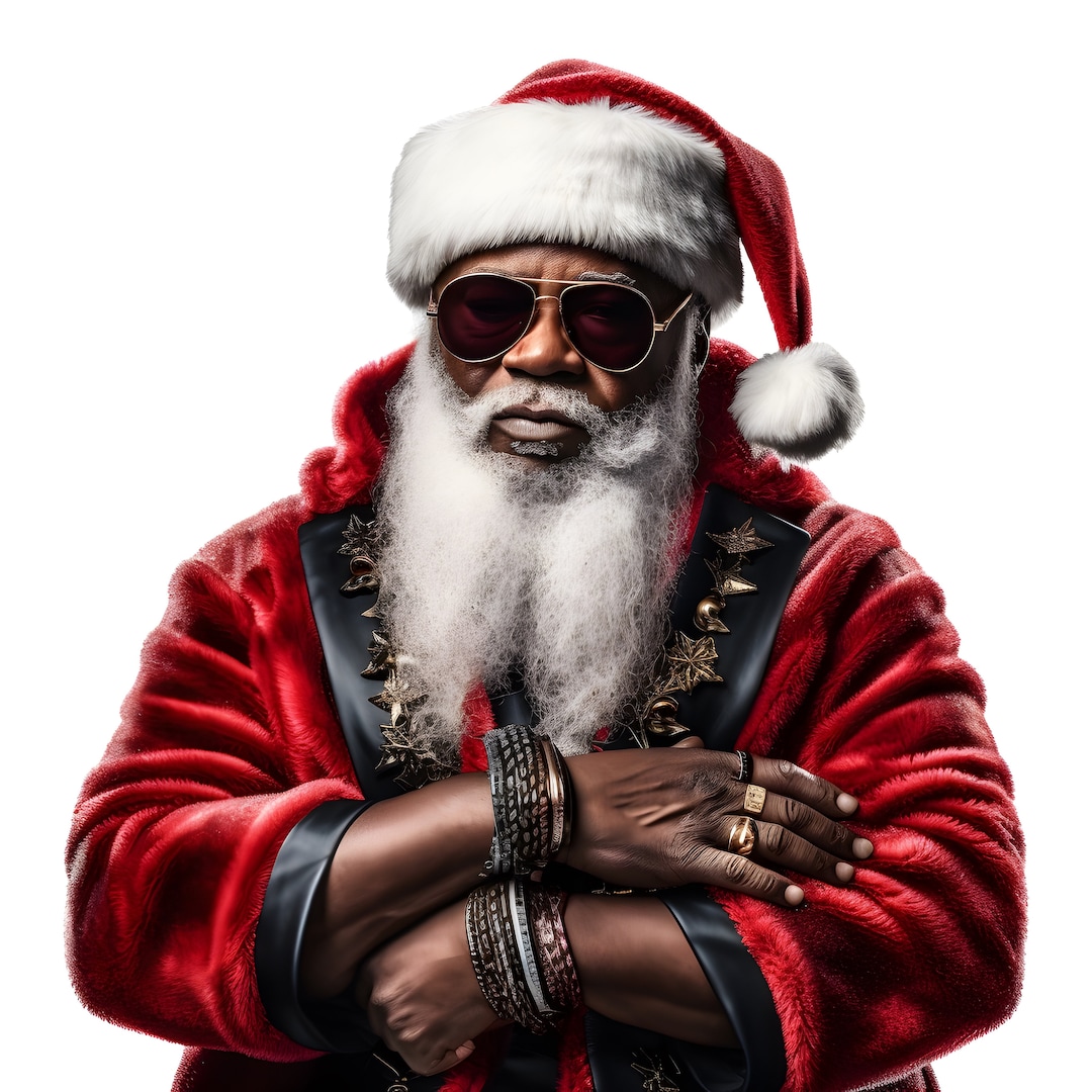 Christmas Retro Black Santa PNG Collection santa Black Mrs - Etsy UK