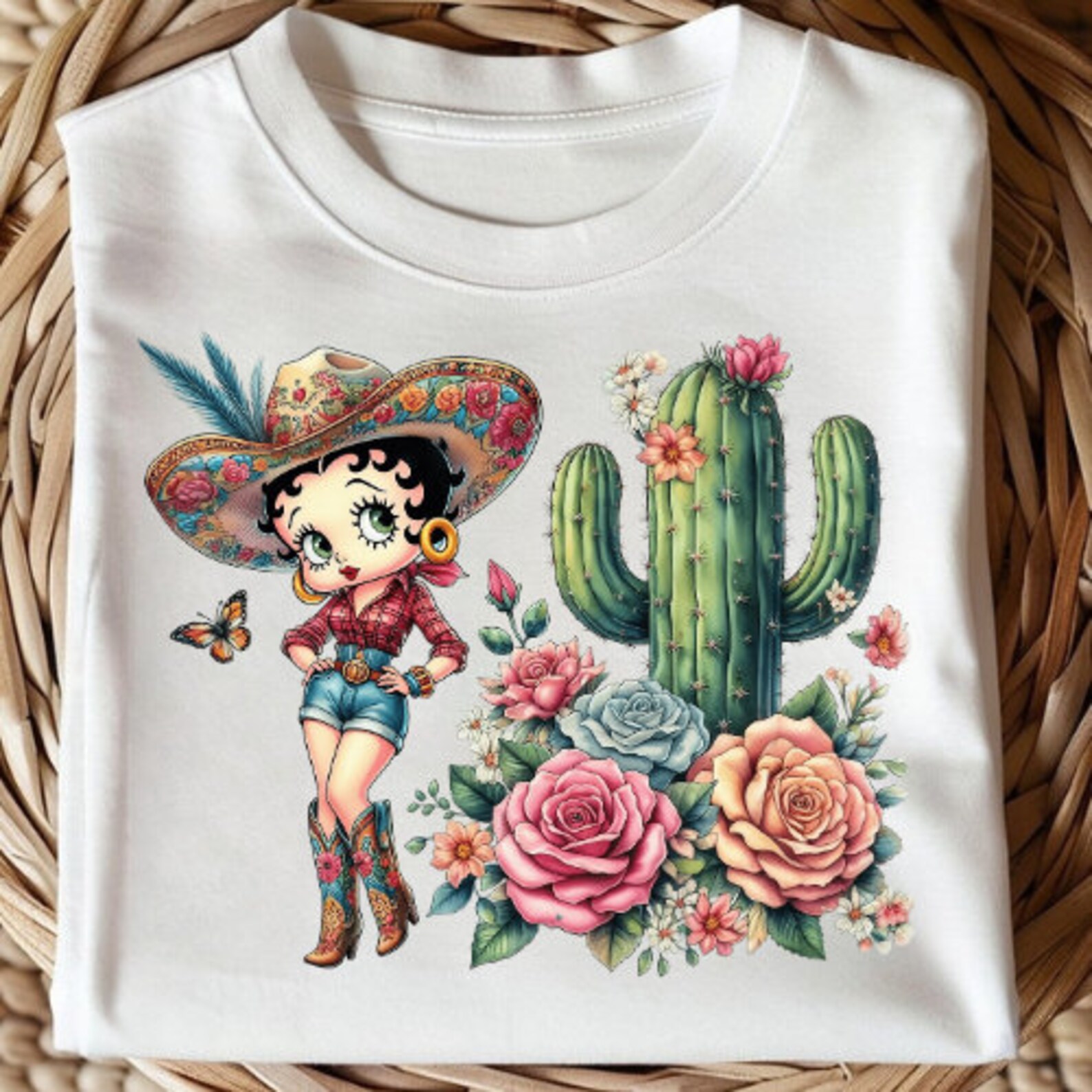 Betty Boop Cowgirl Chic Chibi and Mexican CUTE Cow With Valentine Day ...
