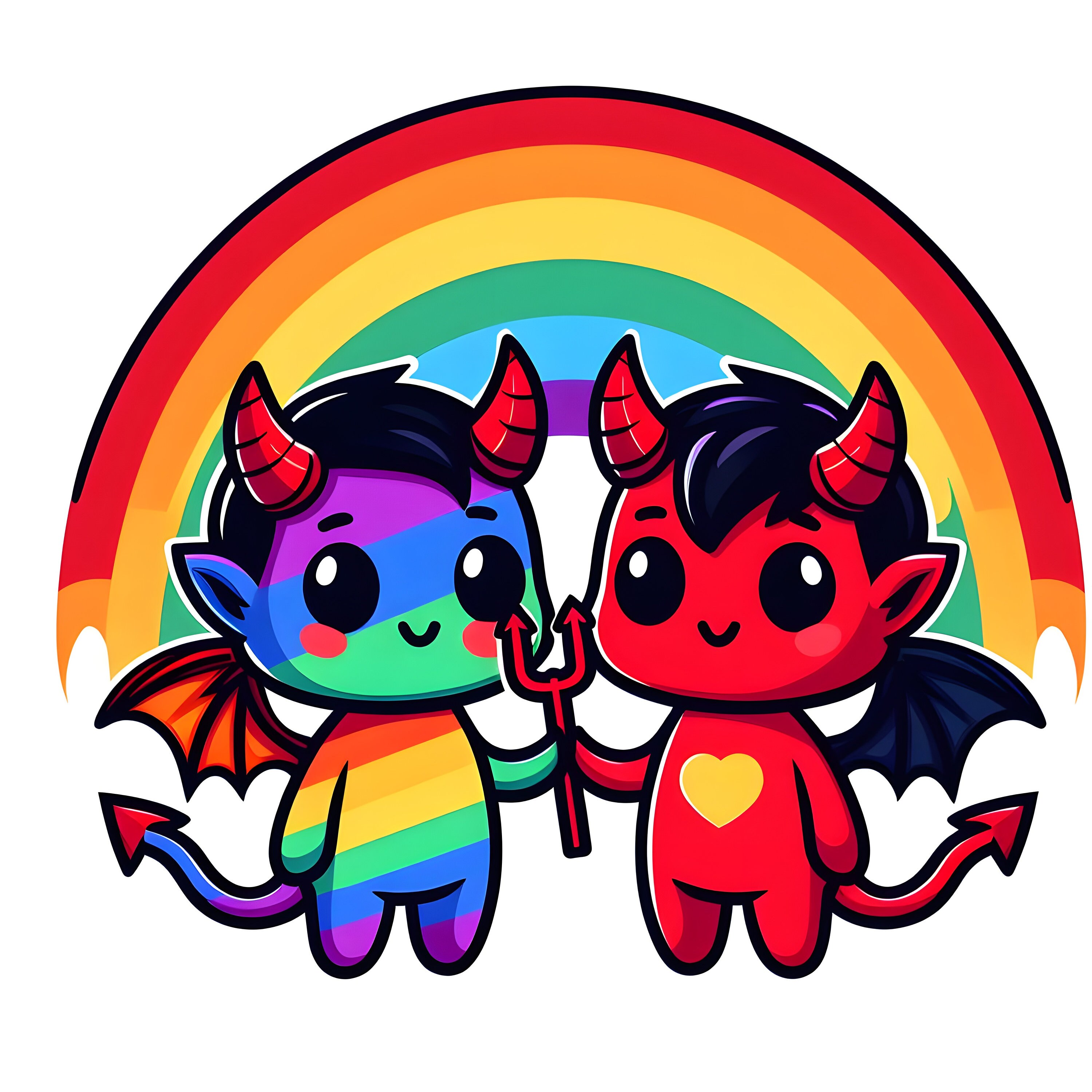 Cute Devil SVG,LGBT Svg,devil Png, Devil Clipart Rainbow Png, Svg,jpg ...