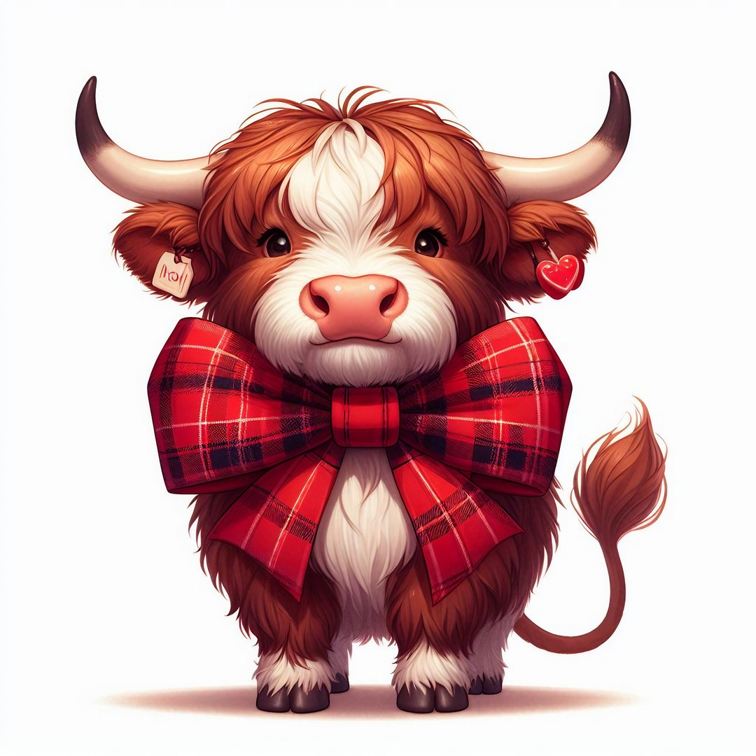 Highland CUTE Cow With Spring PNG Digital Download Wild Flowers Cozy ...