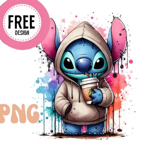 Stitch Bubble Tea Png - Etsy