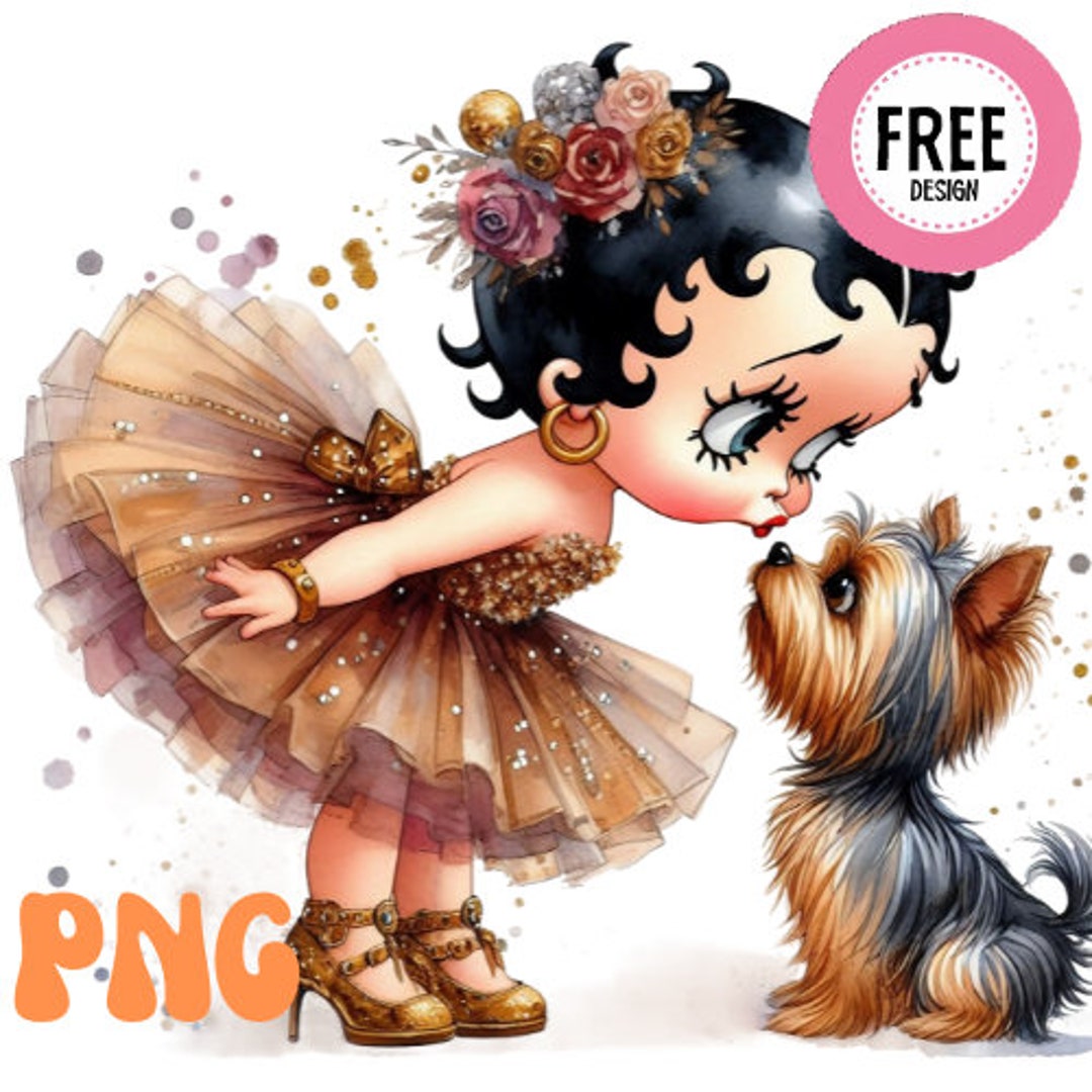 Beauty Betty Boop Cute Png Cute Girl With Dog PNG, Cute Girl ...