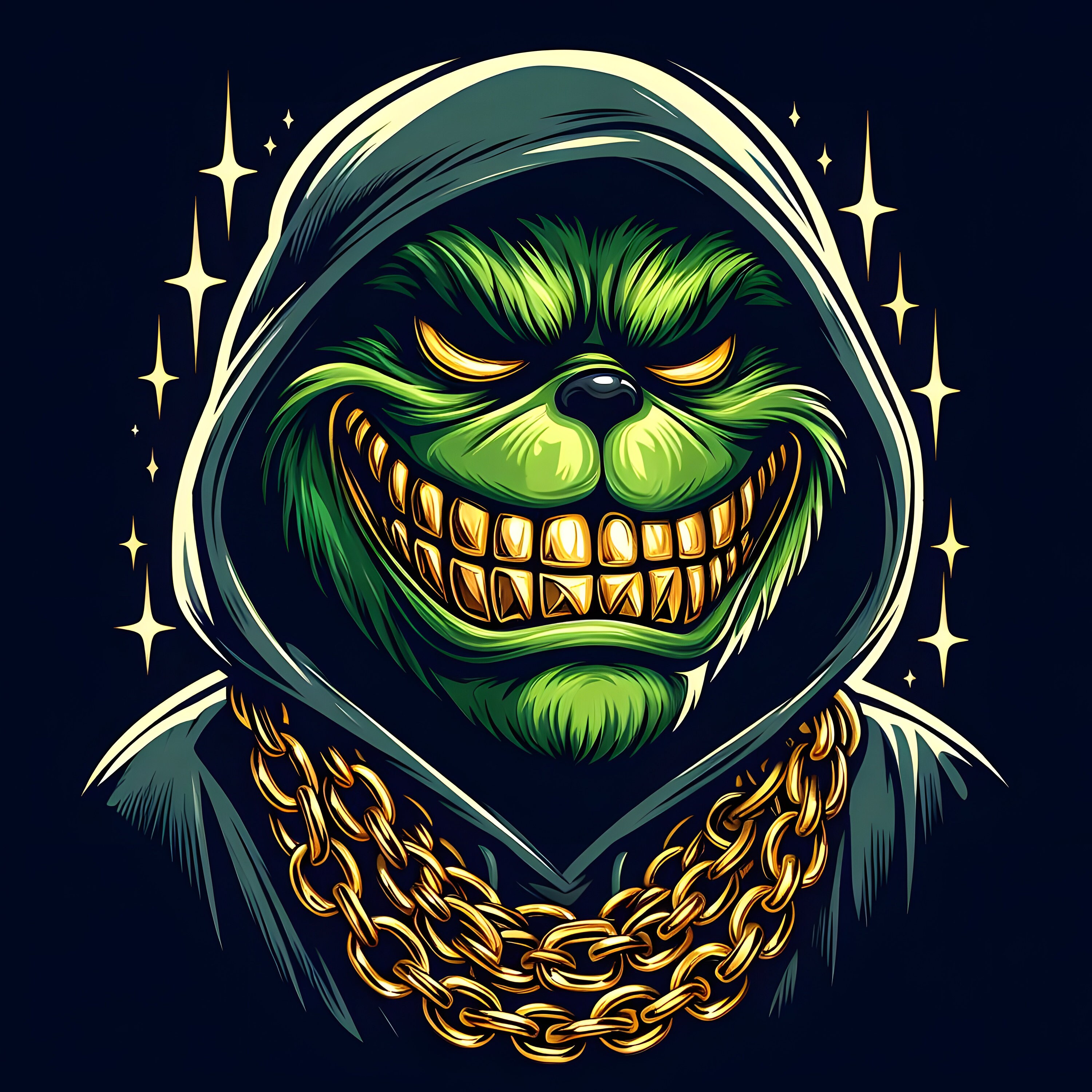 Gangster Grinch,png Christmas Clipart,png Grinch Mode Activated Grinch ...