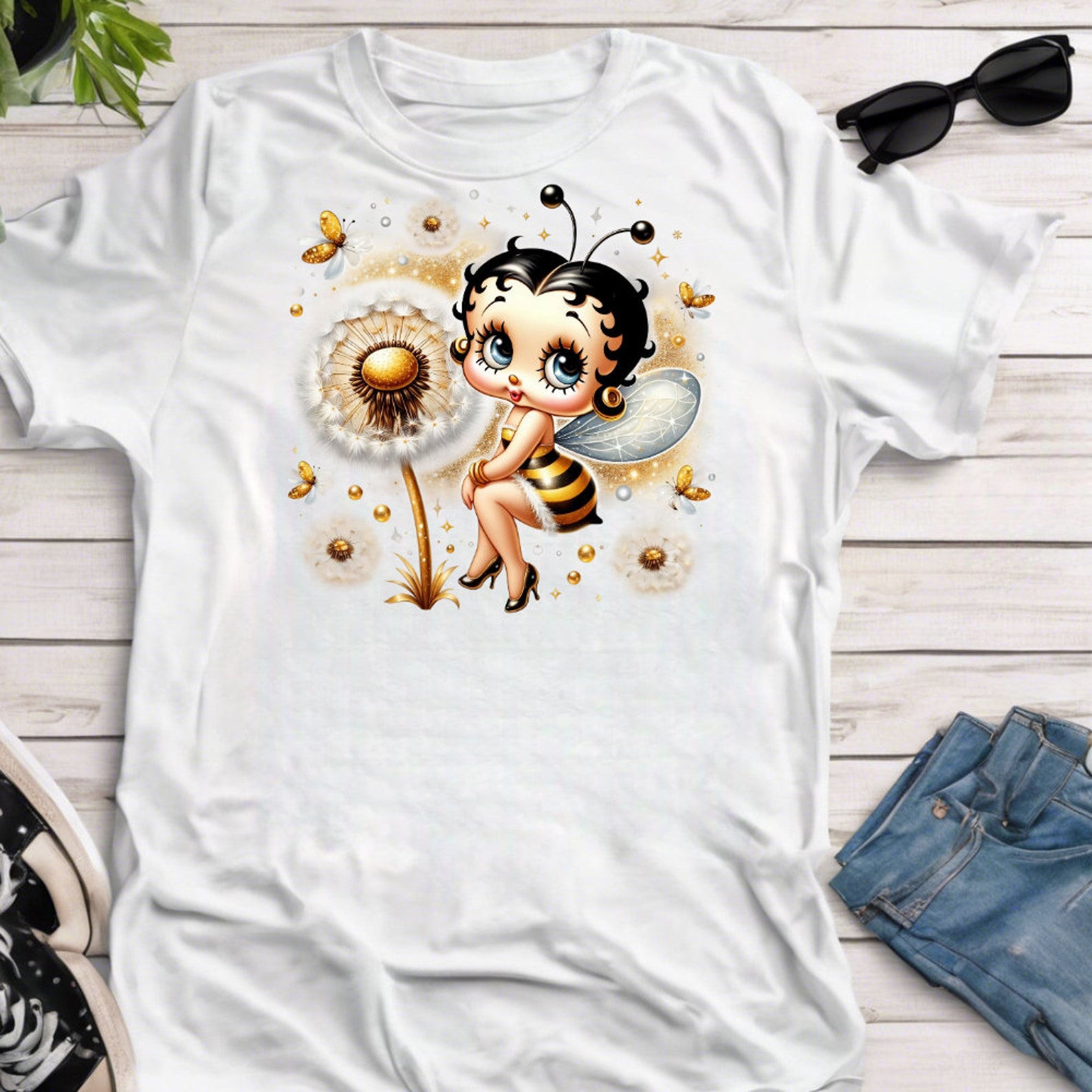 Betty Boop Bee,bumble Bee Print Bee,happy Easter With Easter Day Love ...