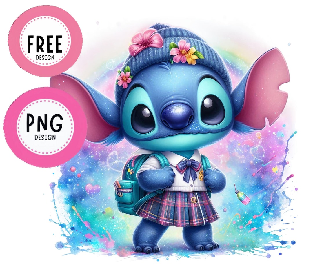 Stitch Girl Back to School Png,clipart Stitch PNG, Stitch PNG ...