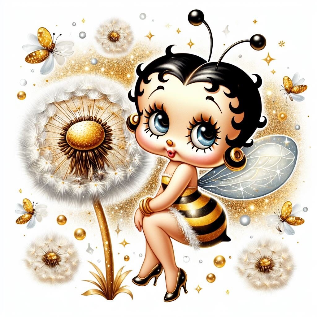 Betty Boop Bee,bumble Bee Print Bee,happy Easter With Easter Day Love ...