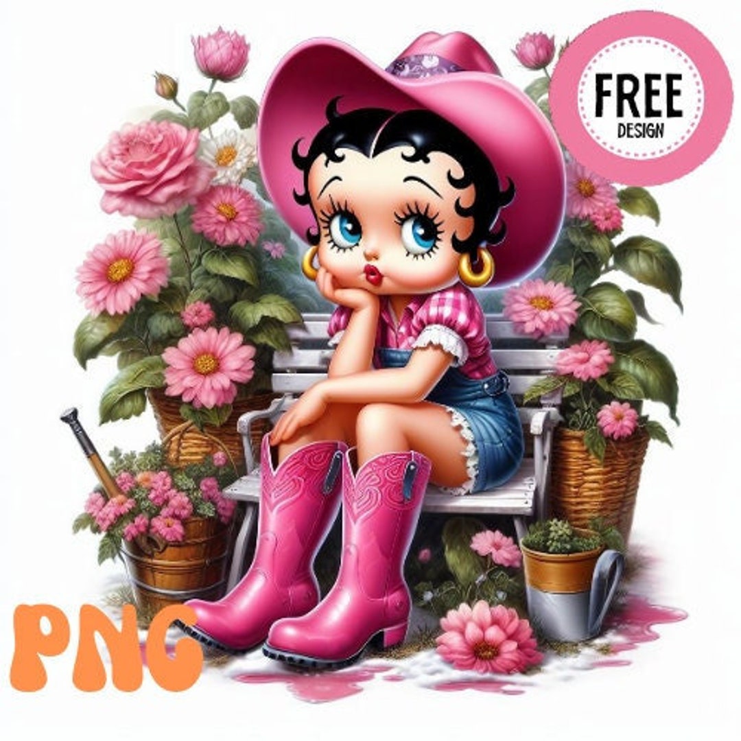 Betty Boop Cute Png Plant Lover Gardener ,cute Png,green Plant Lover ...