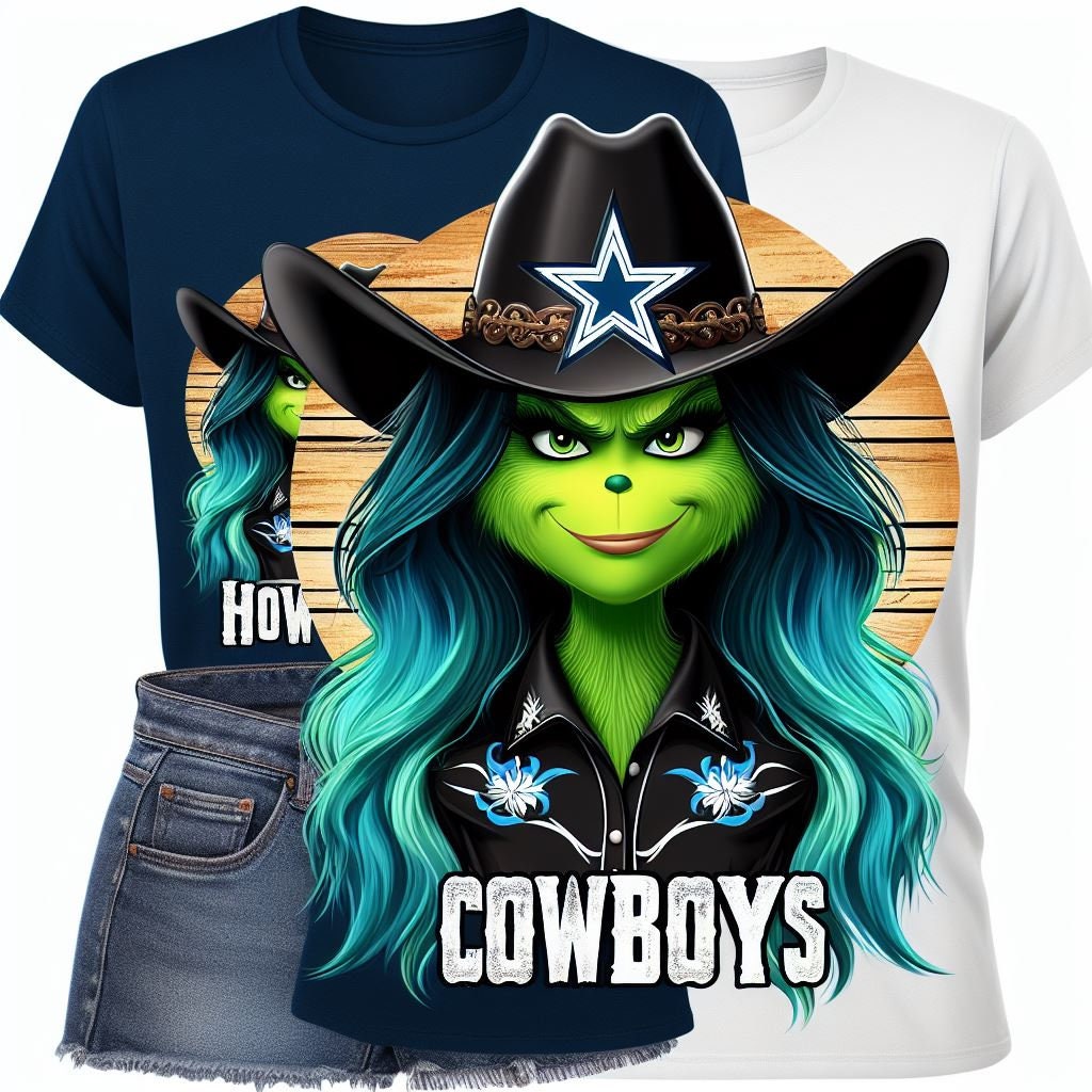 Grinch Cute Girl Cowboy,png,jpg ,cute Boujiee Grinch Png,texas Grinch ...