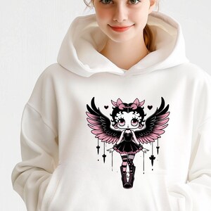 Betty Boop ,watercolor Clipart,cute Emo,cowgirl Pink Style Angel L Png ...