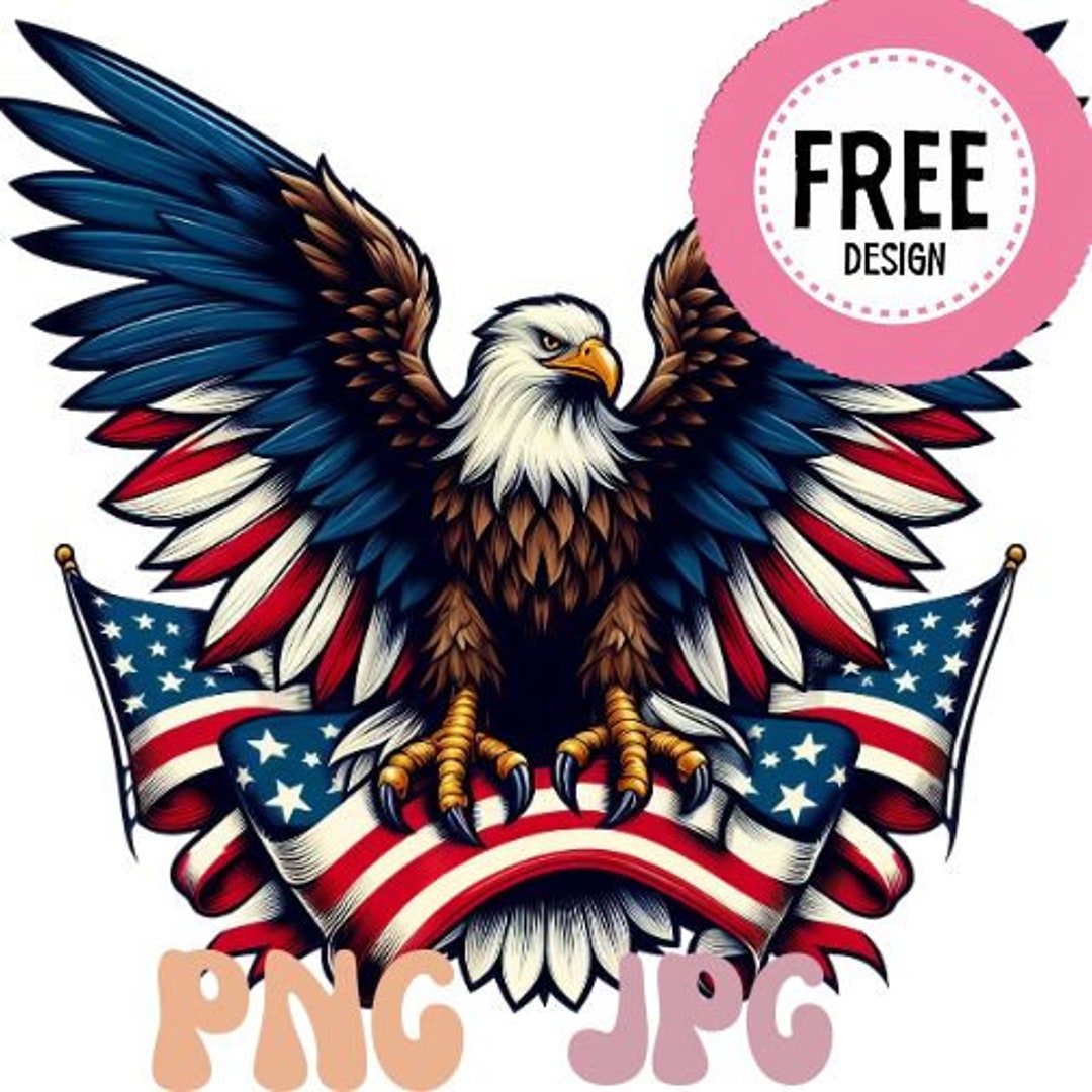 Eagle Flag PNG Patriotic USA Eagle Flag Clipart American Eagle ...