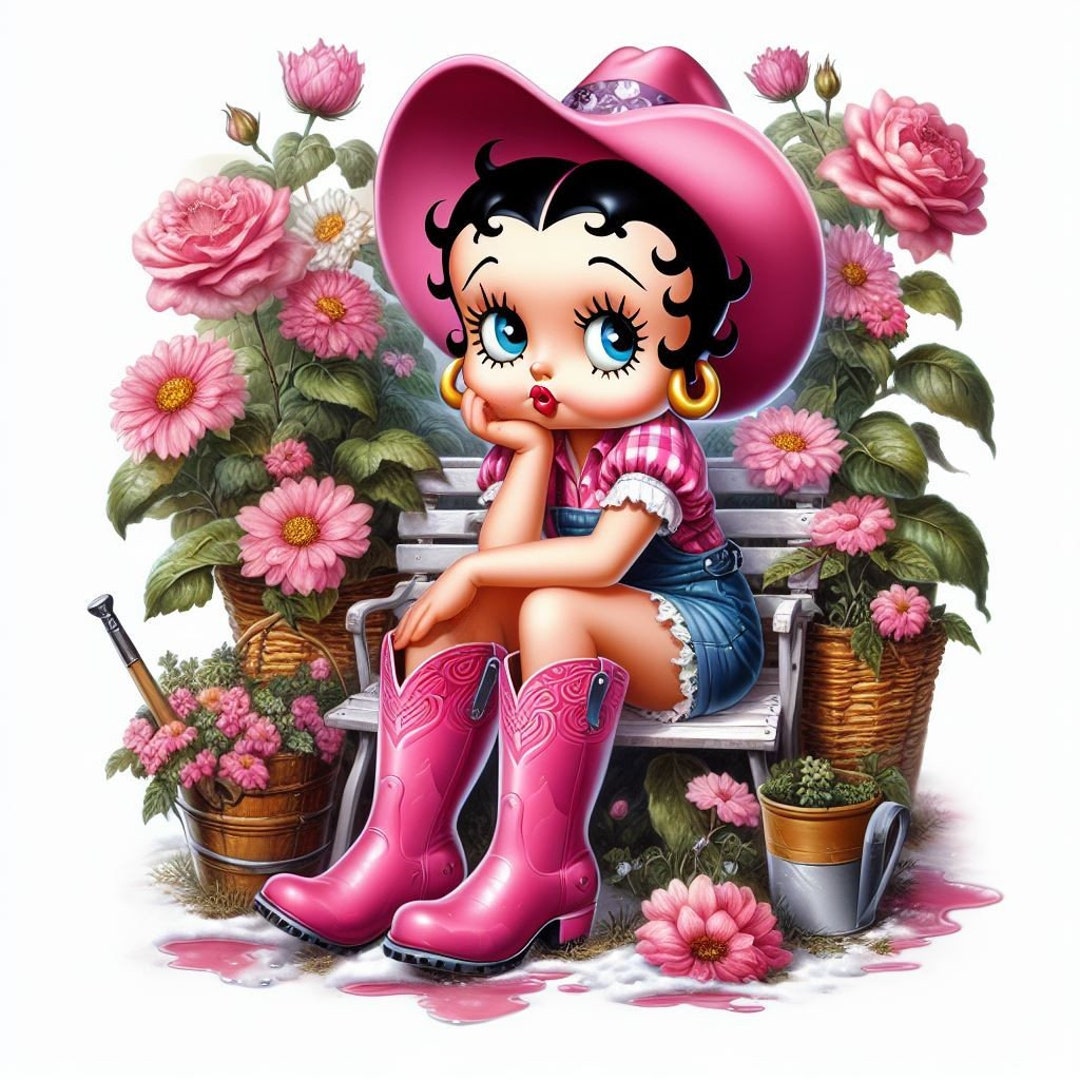 Betty Boop Cute Png Plant Lover Gardener ,cute Png,green Plant Lover ...