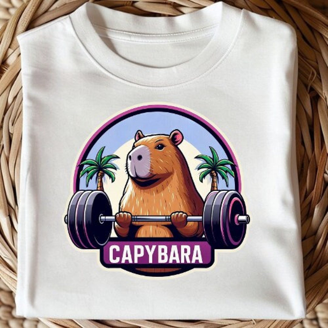 Gym Bro Capybara Png,capybara PNG, Deadlift Capybara Gift, Weights ...