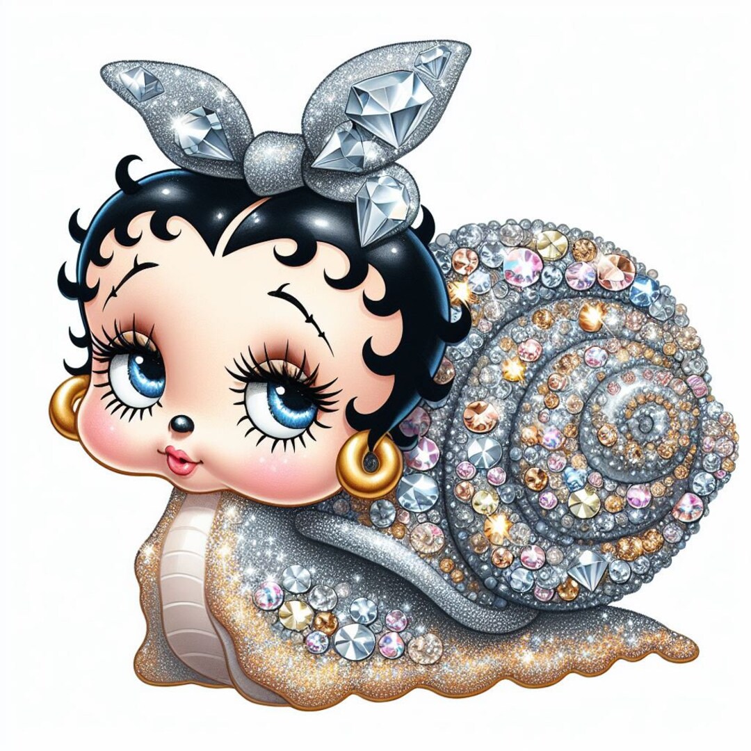 Betty Boop Snail,beauty Snail Print Bee,happy Easter With Easter Day ...