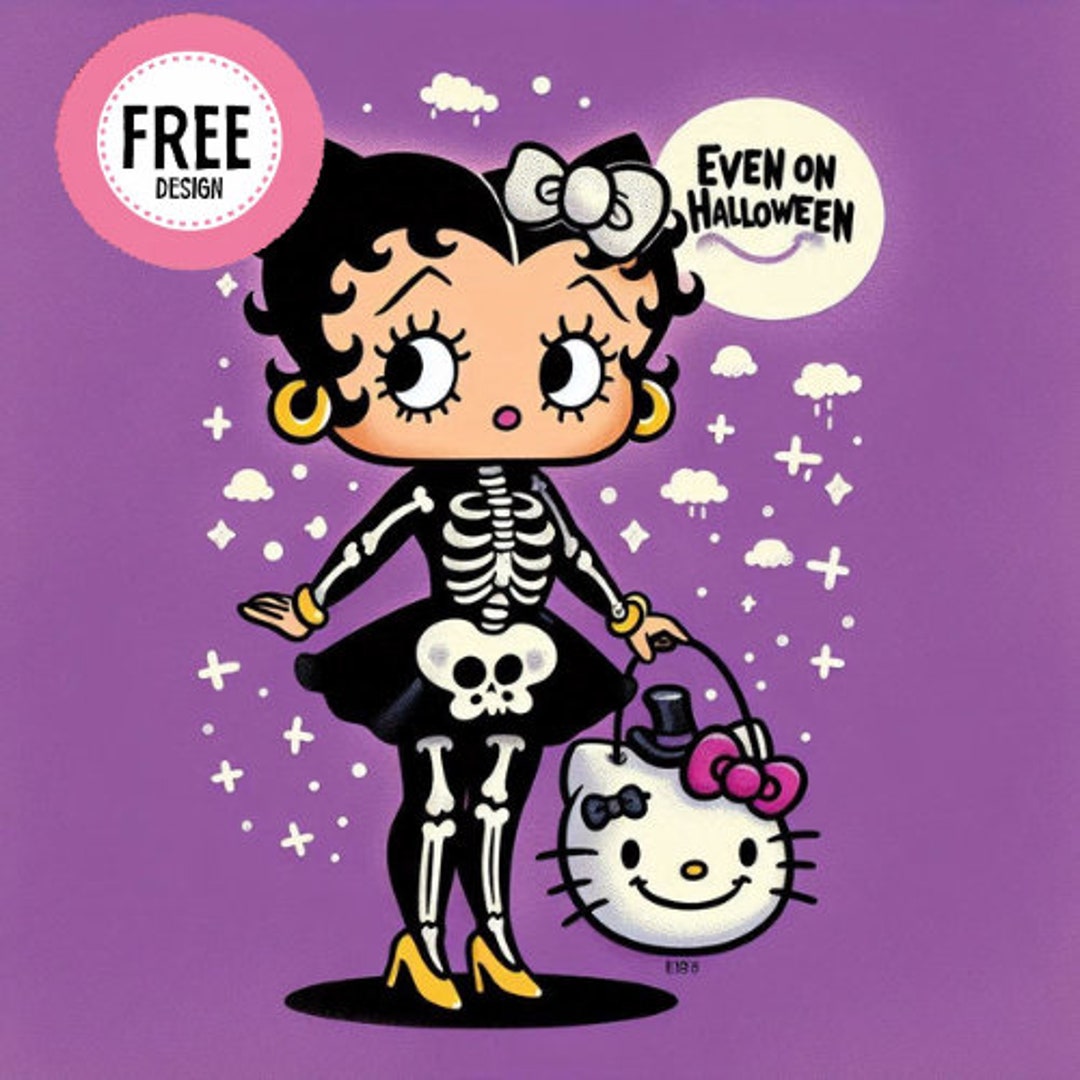 Betty Boop Cute Kitty Halloween Png,take Me Away Png,western Png,even ...