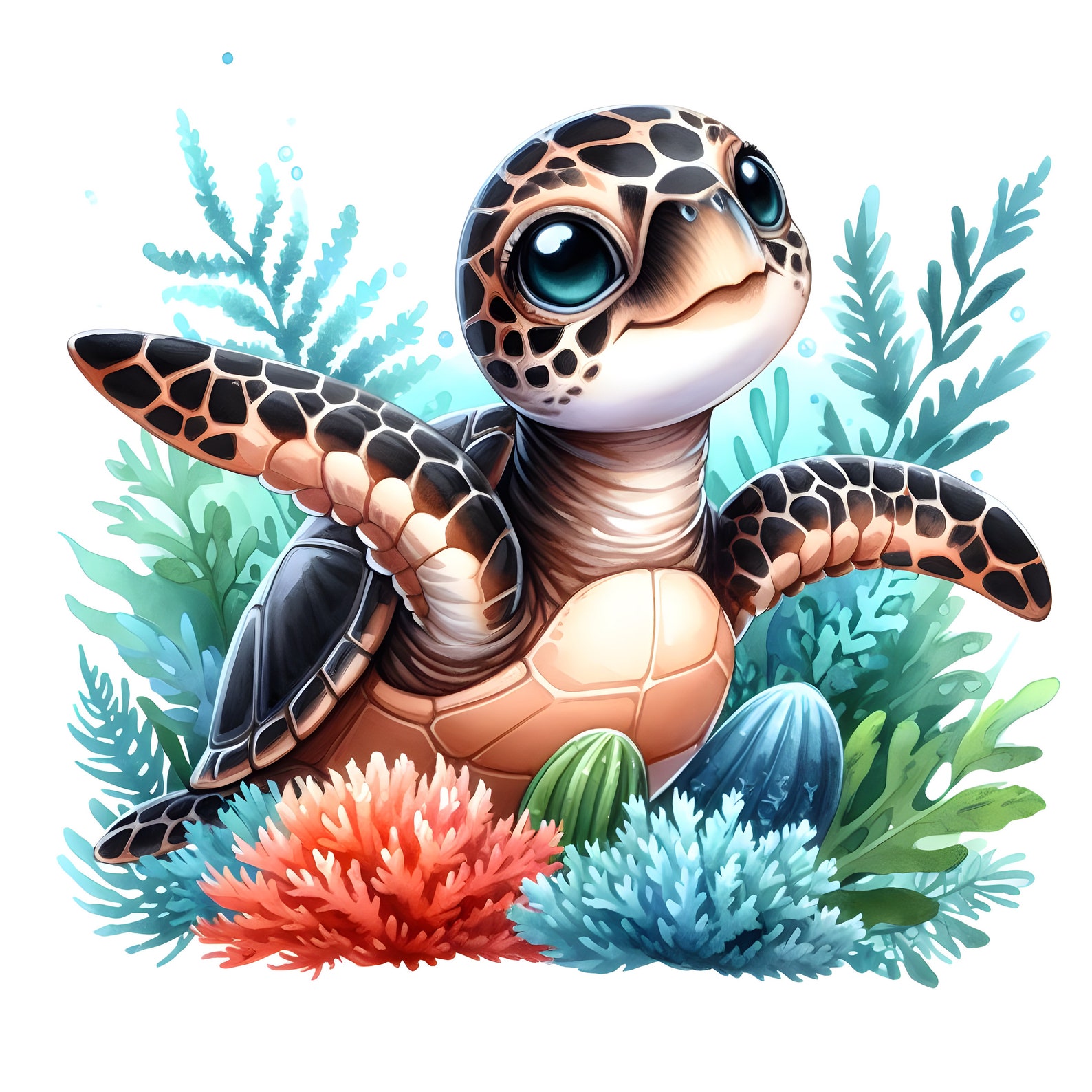 Cute Baby Flower Turtle Png and Jpg Sublimation Design Download, Turtle ...