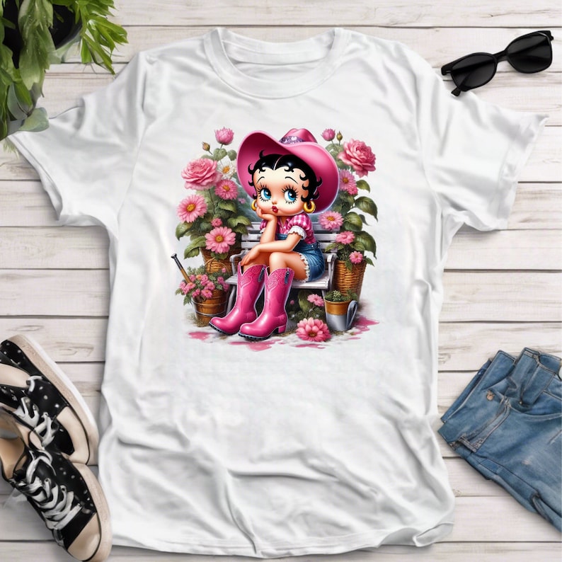Betty Boop Cute Png Plant Lover Gardener ,cute Png,green Plant Lover ...